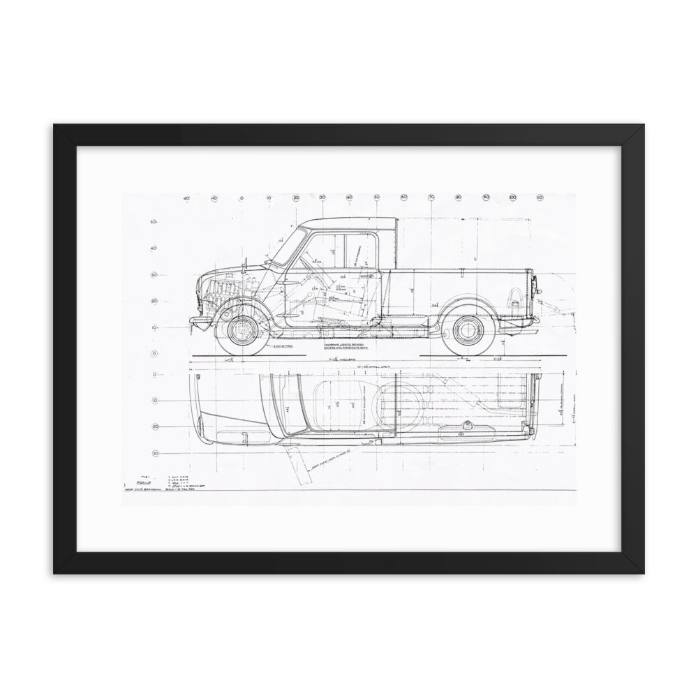 Classic Mini Pickup Technical Drawing #001 – Classic Mini DIY