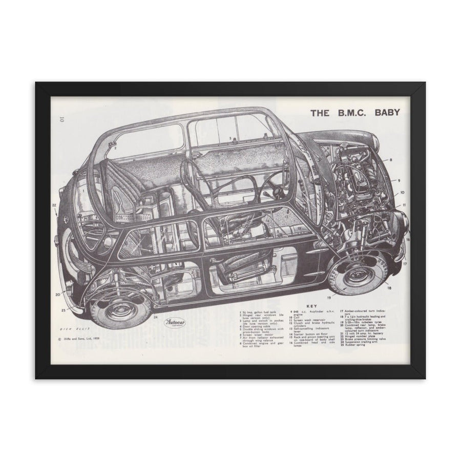 Classic Mini Technical Drawing #003 – Classic Mini DIY